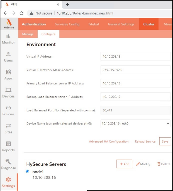 Single Node Cluster - Accops HySecure 5.4 Knowledge Center