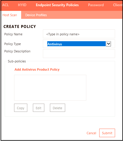 Host Scan - Accops HySecure 5.4 Knowledge Center