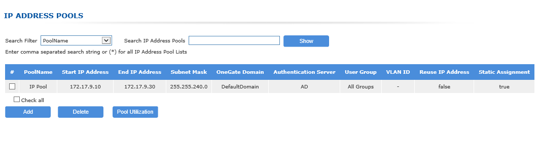 Ip adress pools - Accops HySecure 5.4 Knowledge Center