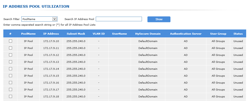 Ip adress pools - Accops HySecure 5.4 Knowledge Center