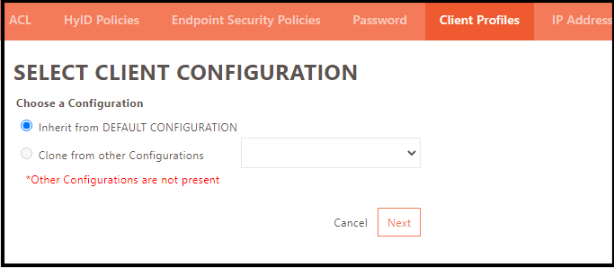 Client Profiles - Accops HySecure 5.4 Knowledge Center