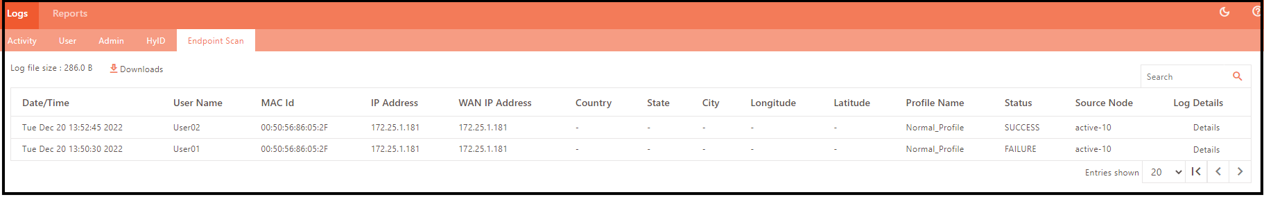 Endpoint Scan - Accops HySecure 5.4 Knowledge Center